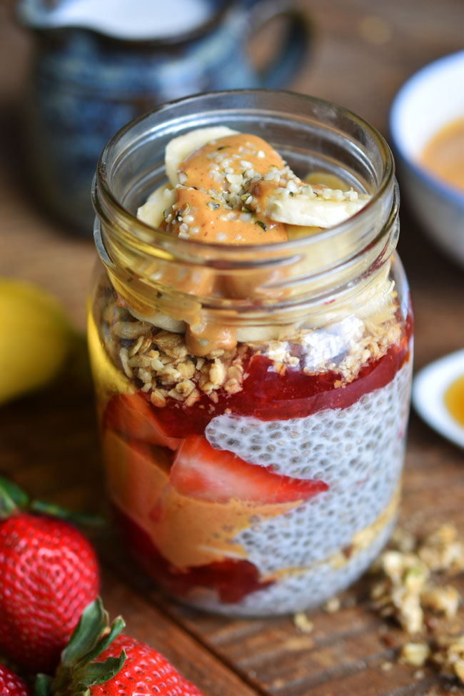 Woman in Real Life: Peanut Butter and Jam Chia Seed Breakfast Pudding ...