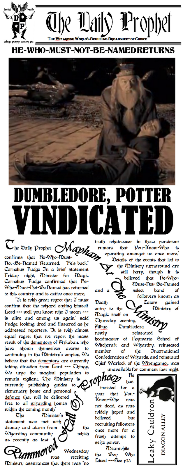 Filch's Office: Daily Prophet