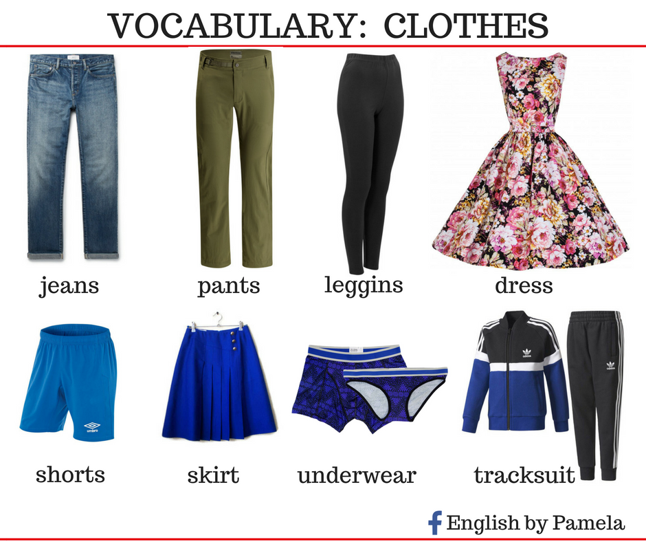 English by Pamela: VOCABULARY: CLOTHES