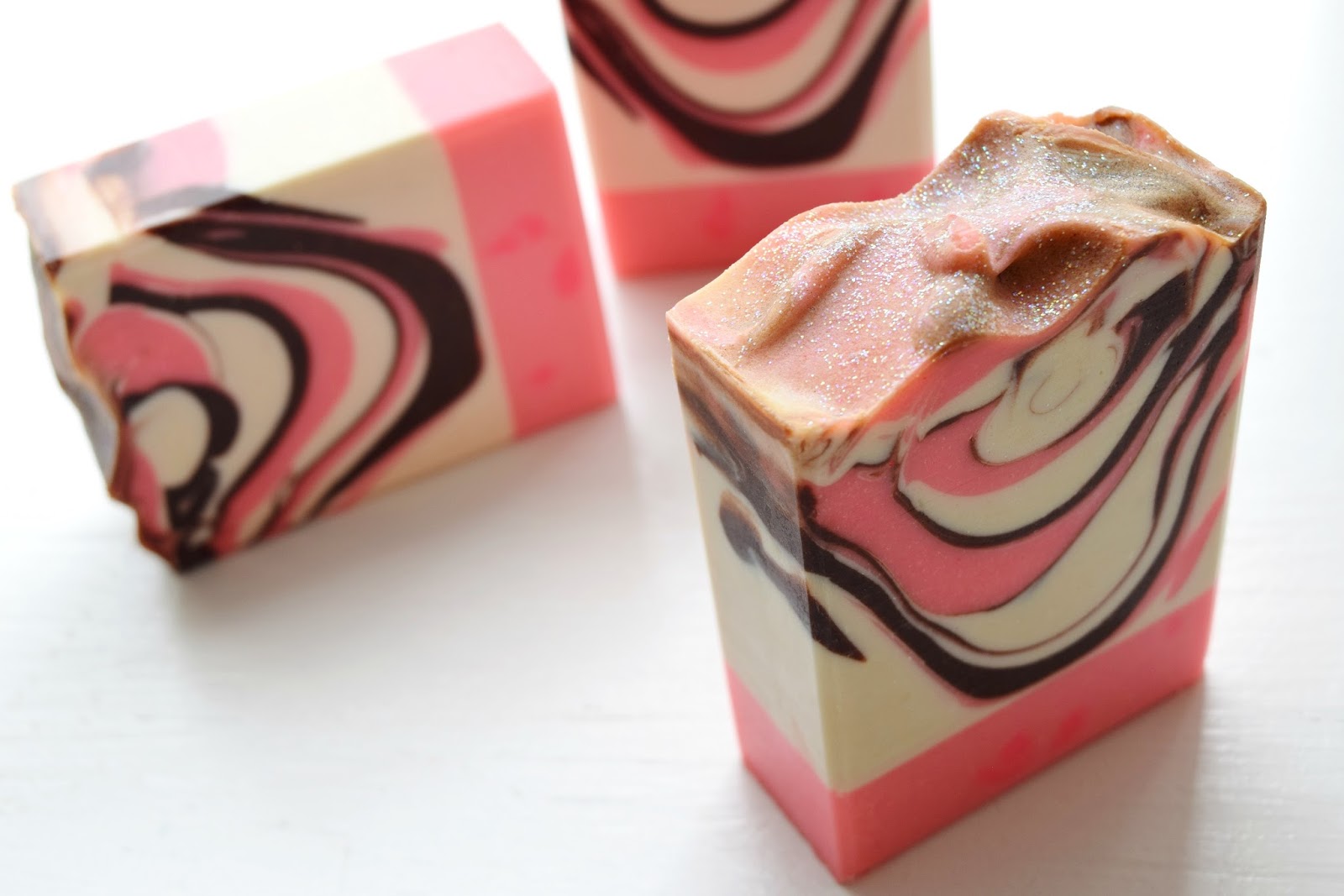 Petals Bath Boutique: Sakura Bloom Handmade Soap - Tiger Stripe Pour