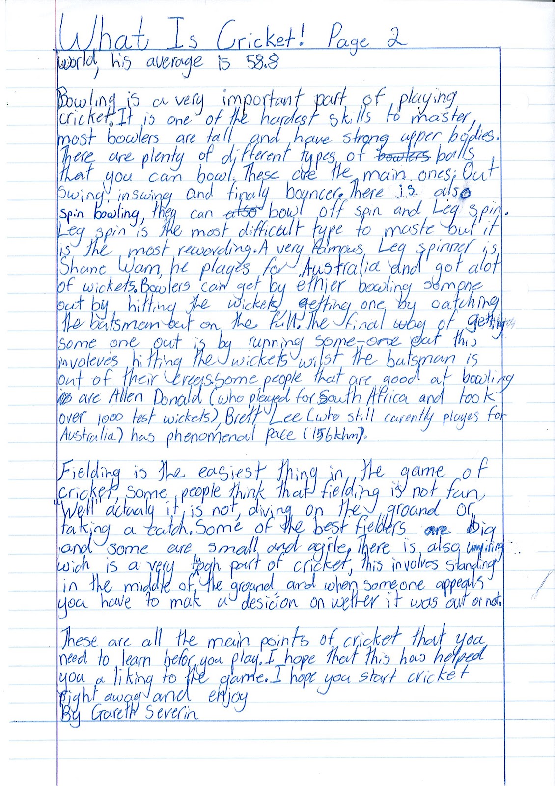 Gareth's Learning Blog: What is cricket explanation