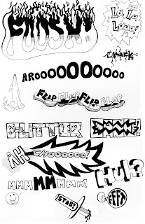 Next to "L" in the Alphabet.: Various Comic Sound Effects from Hand ...