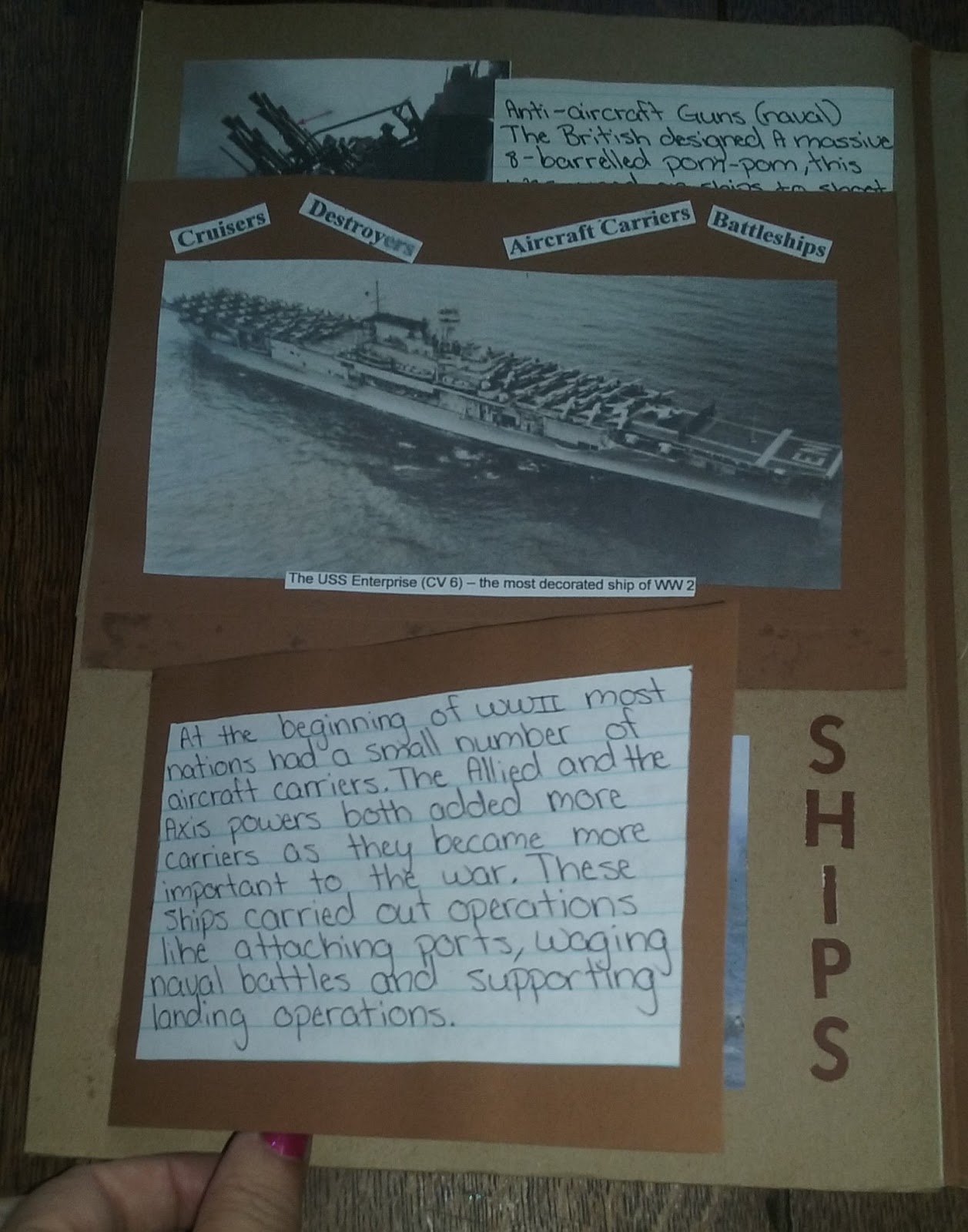 The Many Hats of M.E.L.: Manila folder lapbook WWII school project