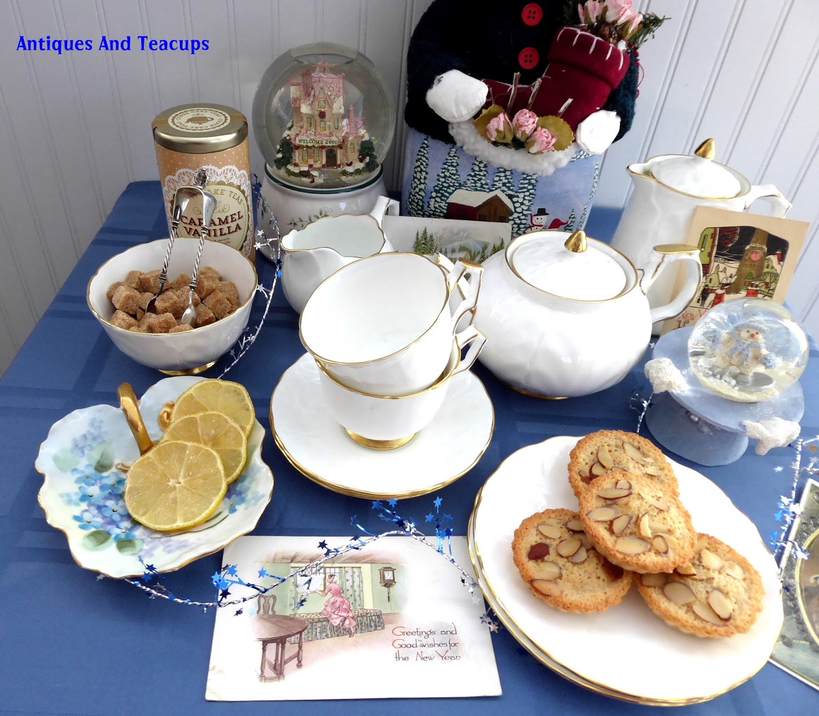 Antiques And Teacups: Tuesday Cuppa Tea - Winter White, Snowman and ...