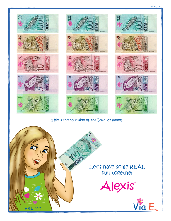 Living A Doll's Life : REAL Brazilian Money - Printables