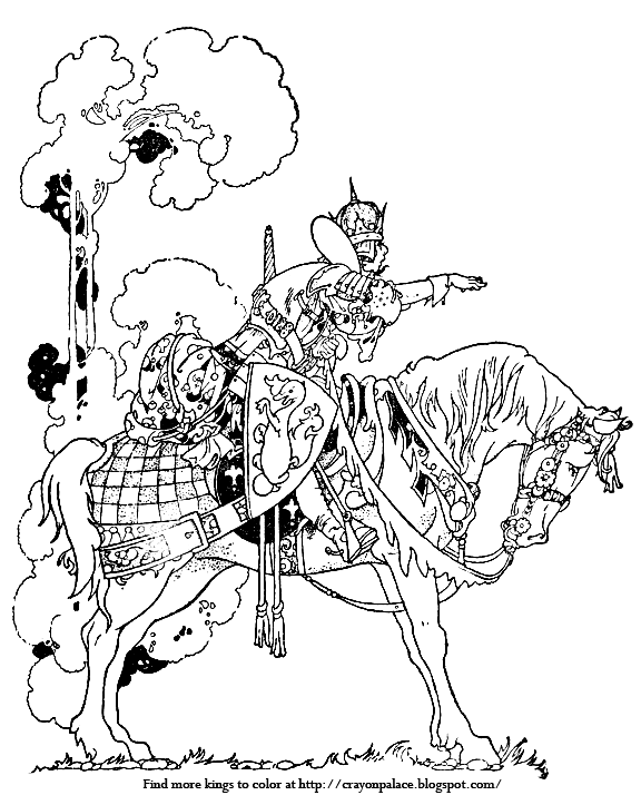 Crayon Palace: Color a Prince Riding A Horse
