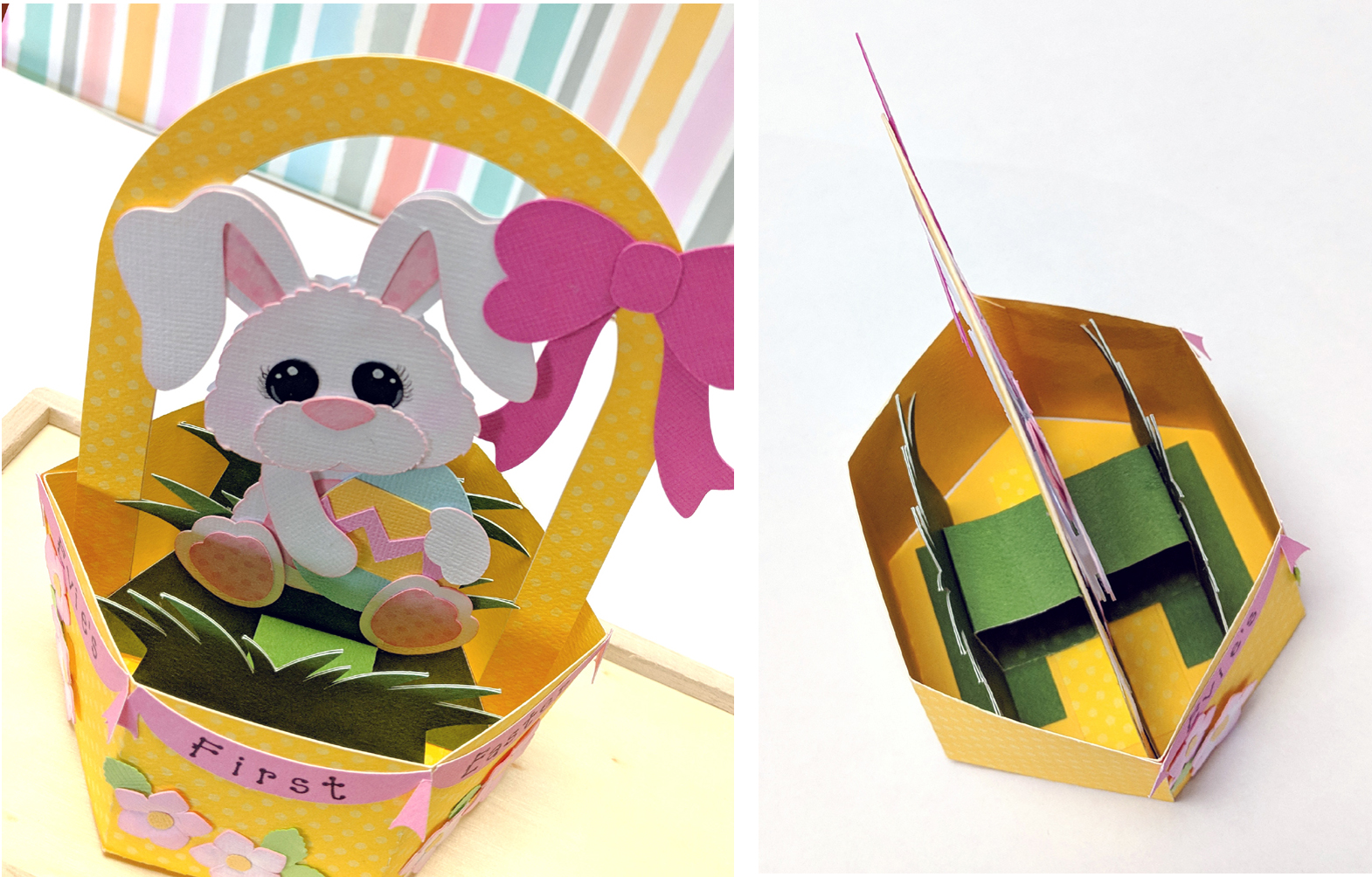 A Star For Chiemi: Nodding Easter Bunnies and A Pop Up Easter Basket Card