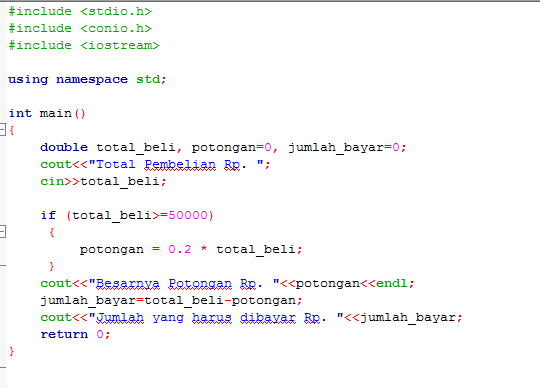 Percabangan dalam program C++ - Science Century 21