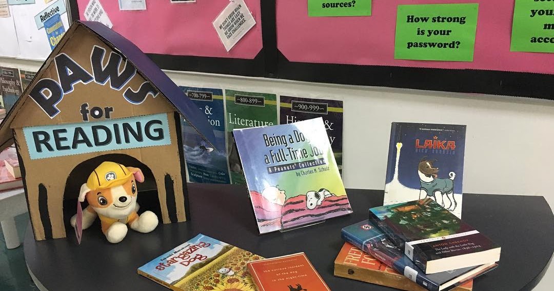 School Librarian in Action: Book Display: Paws for Reading