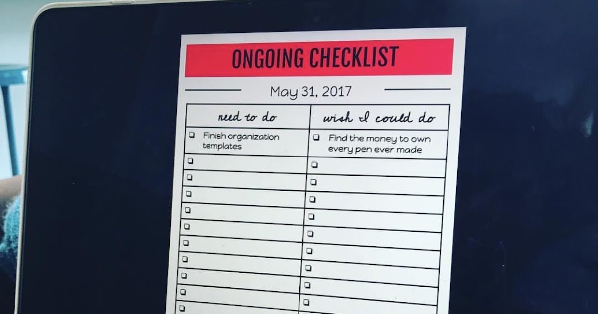 Organization: Digital Checklists | I'm Jade Stenger