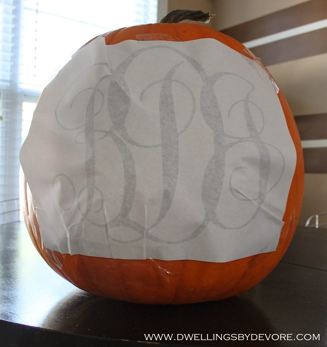 Dwellings By DeVore: DIY Monogram Pumpkin