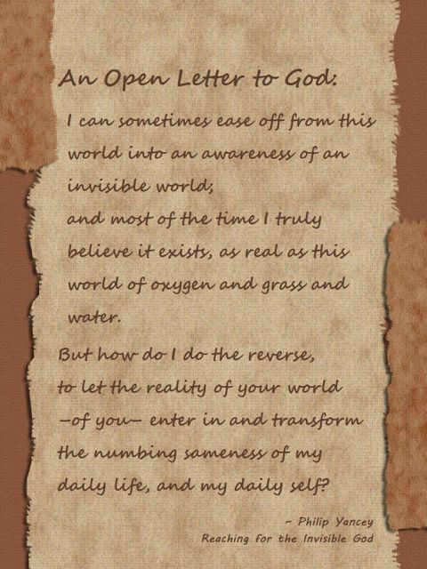 One Prayer a Day: An Open Letter to God
