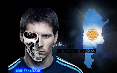 Design Sport: Leo Messi Wallpaper 'Terminator' (Design)