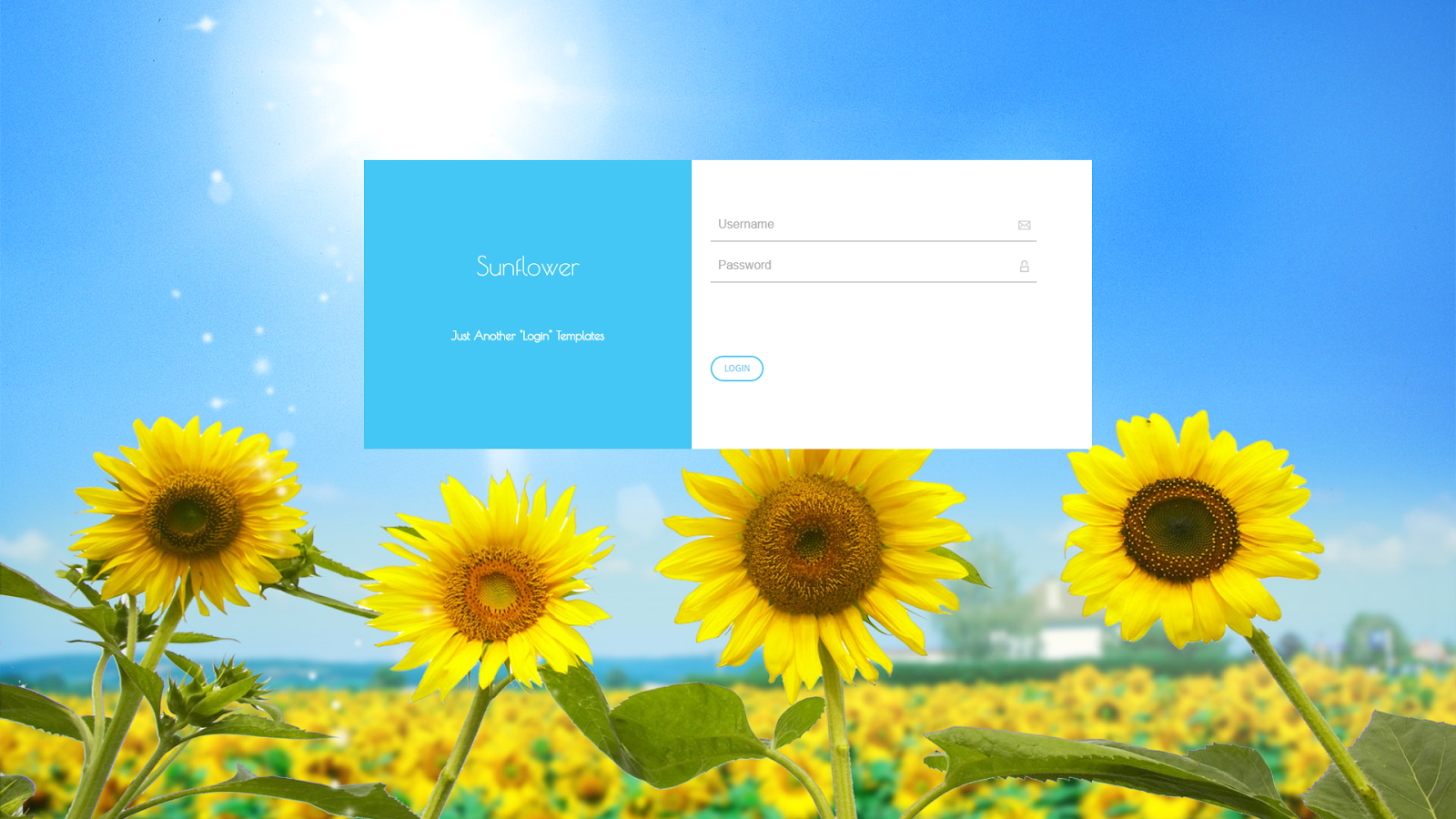 Sunflower Bootstrap Login Template - Coding Cheese