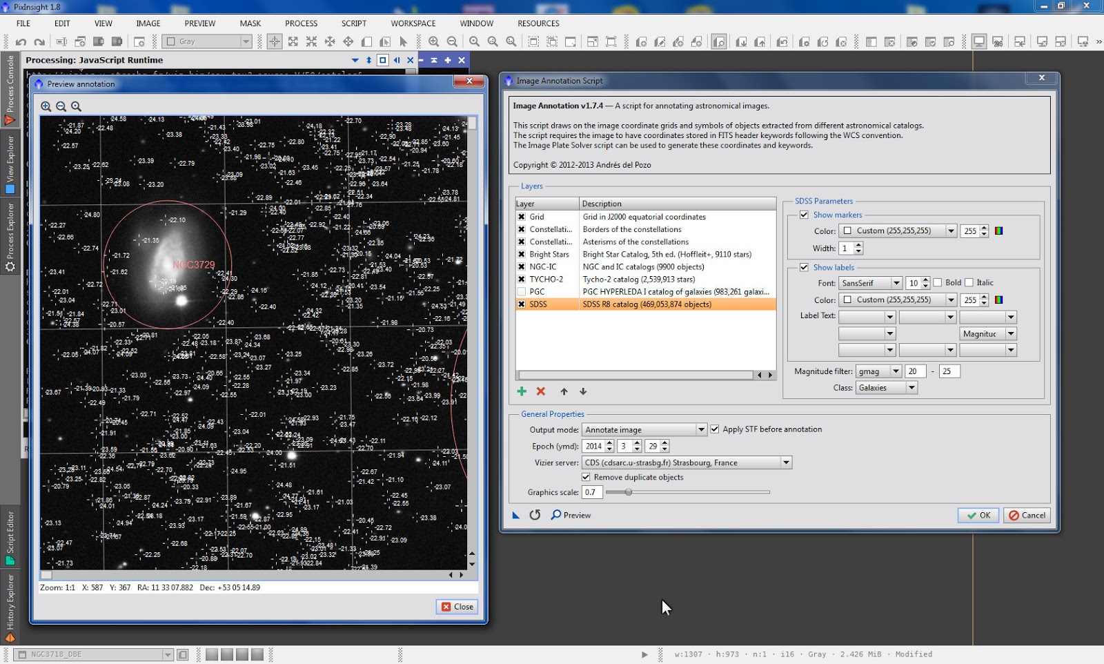 Astronomia Amatorska: PixInsight. - Annotation: czyli opisywanie zdjęć