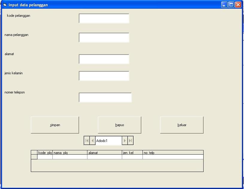 Membuat form Pelanggan Di VB 6 | Dirtyfoo
