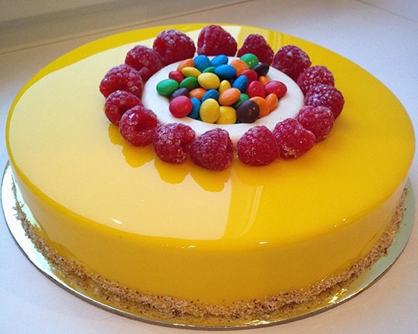Resep Mango Cake Mirror Glaze a.k.a Cake Mangga Icing Cermin Berkilau ...