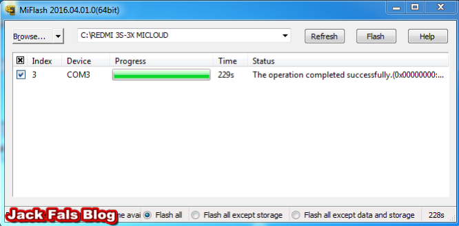 Cara Flash Dan Remove Akun Mi Xiaomi 3X/3S dengan mudah - Jack Fals Blog