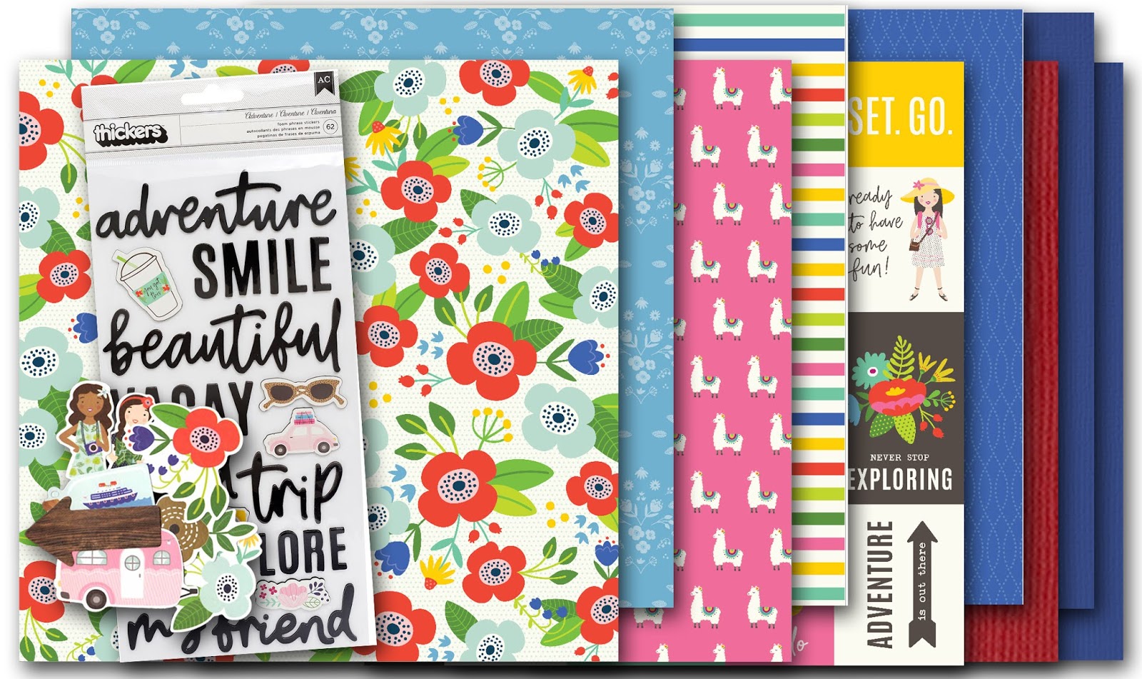 The ScrapRoom Blog: Jen Hadfield's Chasing Adventures Page Kit Inspiration