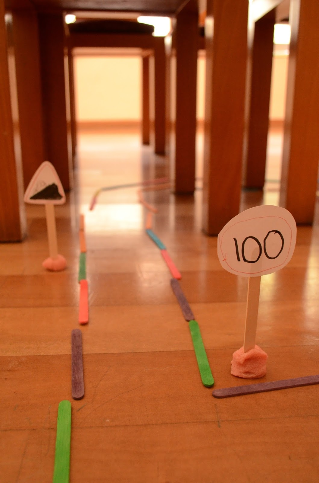 Practical Mom: Craft Stick Tracks {Practical Mondays #51}