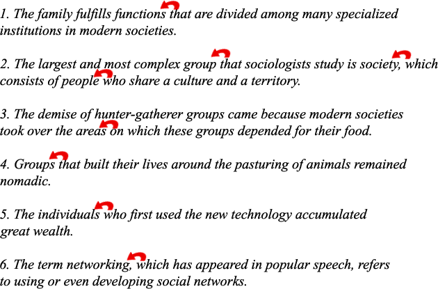 School doubts and education topics (Paradise): Relative clauses