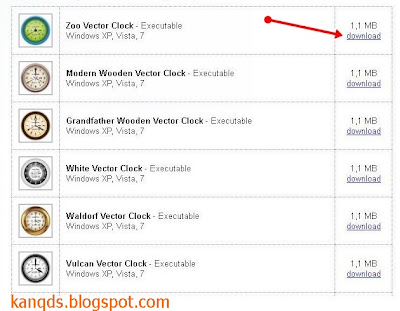 Cara memasang aplikasi jam analog di desktop komputer untuk Windows xp ...