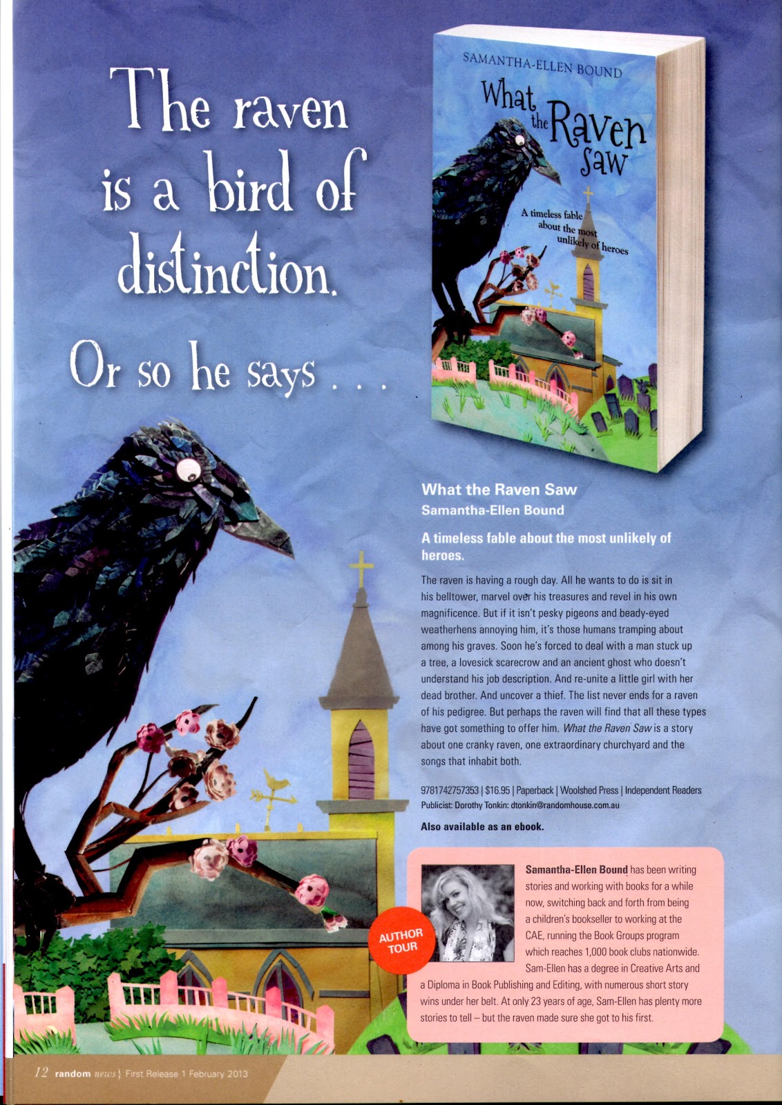 BOOK GROTTO: Promo material for Raven