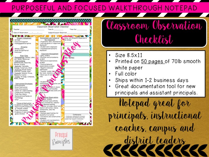 How to Use Classroom Observations Effectively: Notepad - Stephanie ...