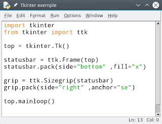 ttk.Sizegrip - Bottom-right corner resize widget