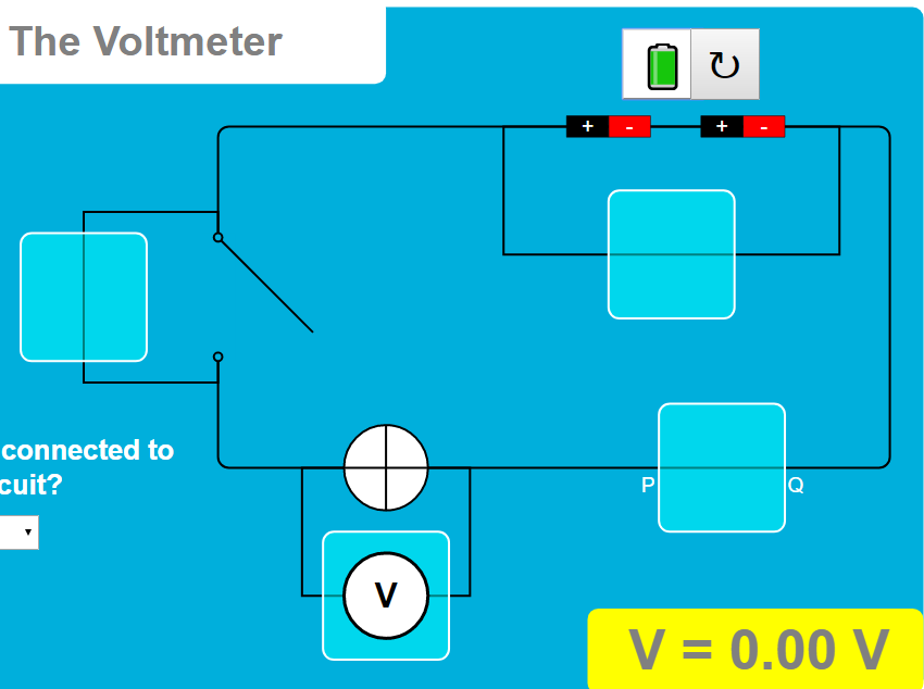Where To Connect The Voltmeter Javascript Simulation Applet Html5 Open Educational Resources