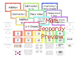 First Grade Fanatics: Who loves Jeopardy? {A first grade CCSS math review}