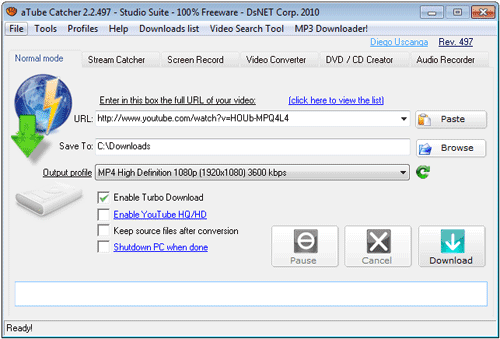الطريق الى التقنية: البرنامج المتكامل في التحميل من اليوتيوب a Tube Catcher