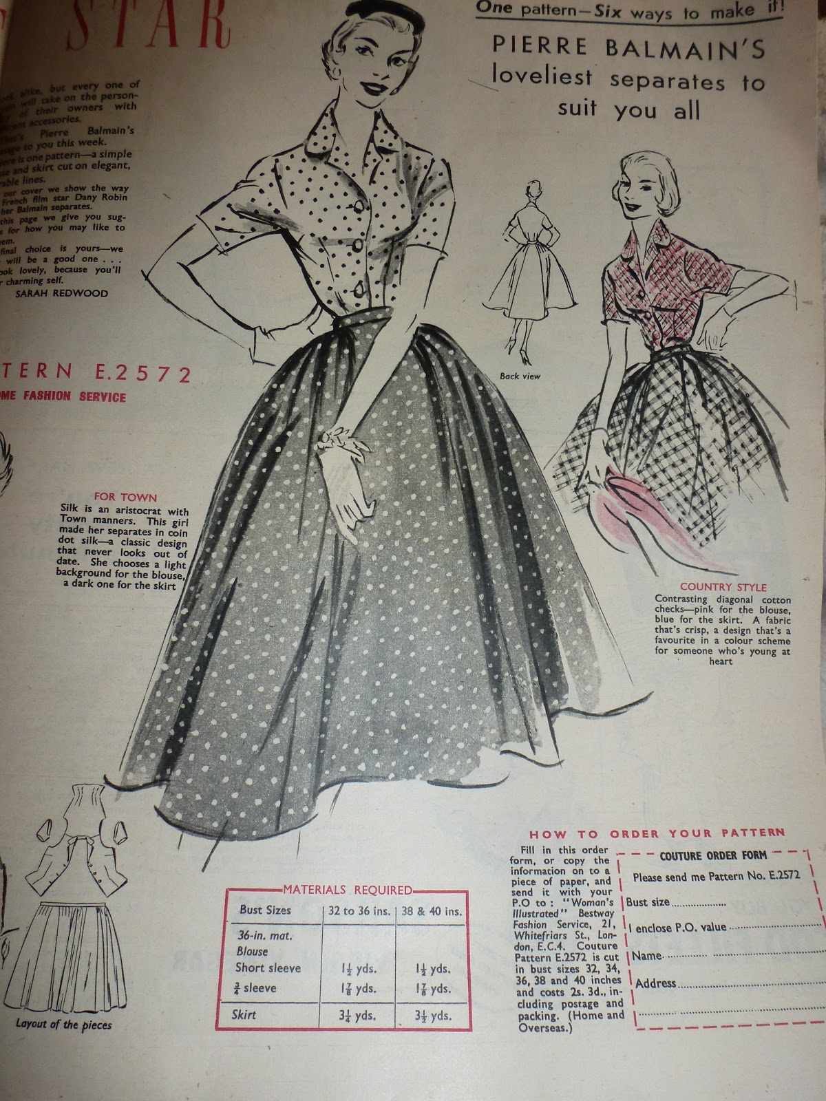 What Kate-Em did next.: 1950s couture patterns by post.