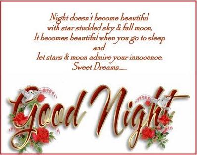 Good Night SMS - Sweet Dreams Messages in Hindi & English Quotes