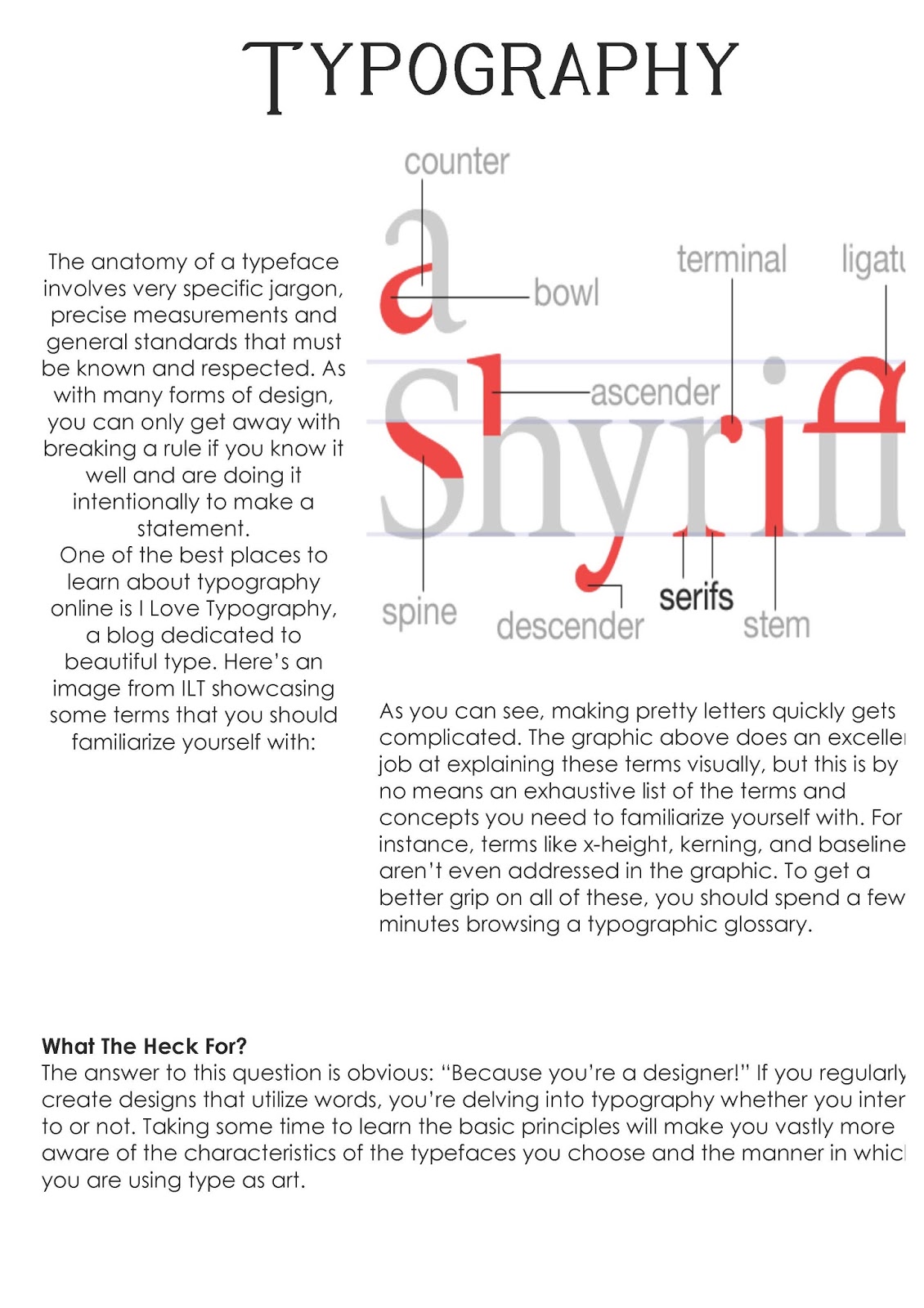 The World Of Graphic: Typography rules and history