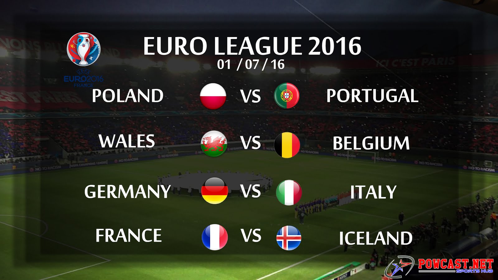 Lucent Castle: UEFA EURO 2016 - JULY 1-4 MATCHES