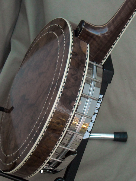 Franzke String Instruments: Vine Inlaid Walnut Banjo