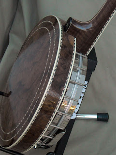 Franzke String Instruments: Vine Inlaid Walnut Banjo