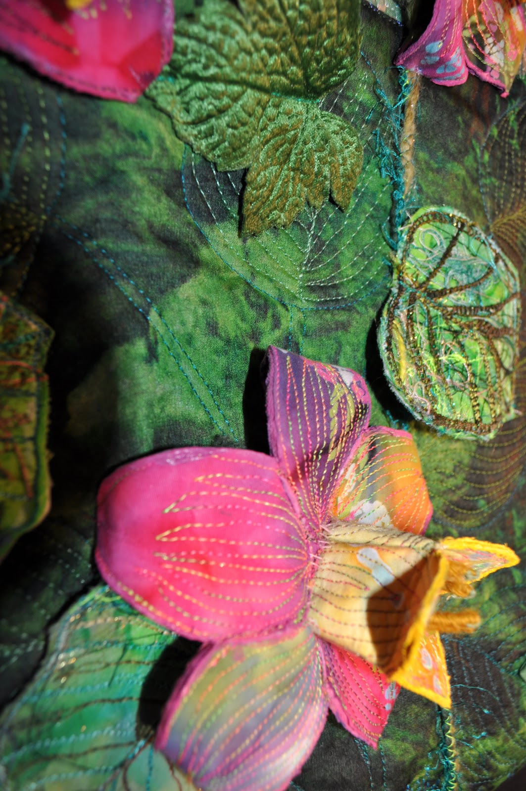 Free Spirit Art Studio: Plantasia: Planting 3 Dimensional Fiber Flowers