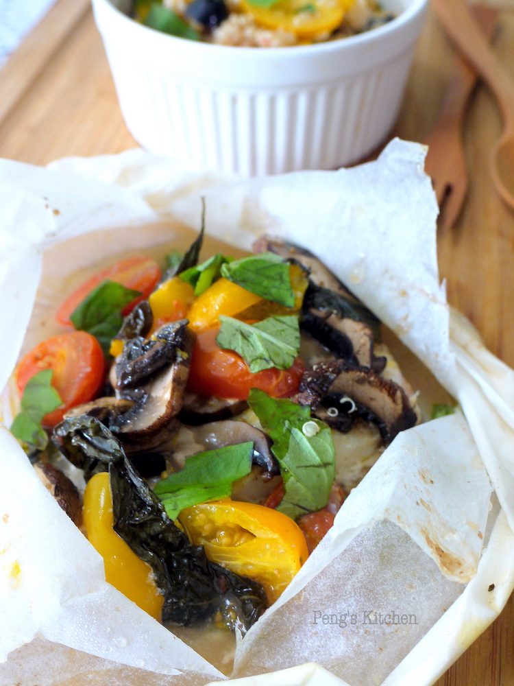 Peng's Kitchen: Mediterranean Baked Fish & Quinoa Salad