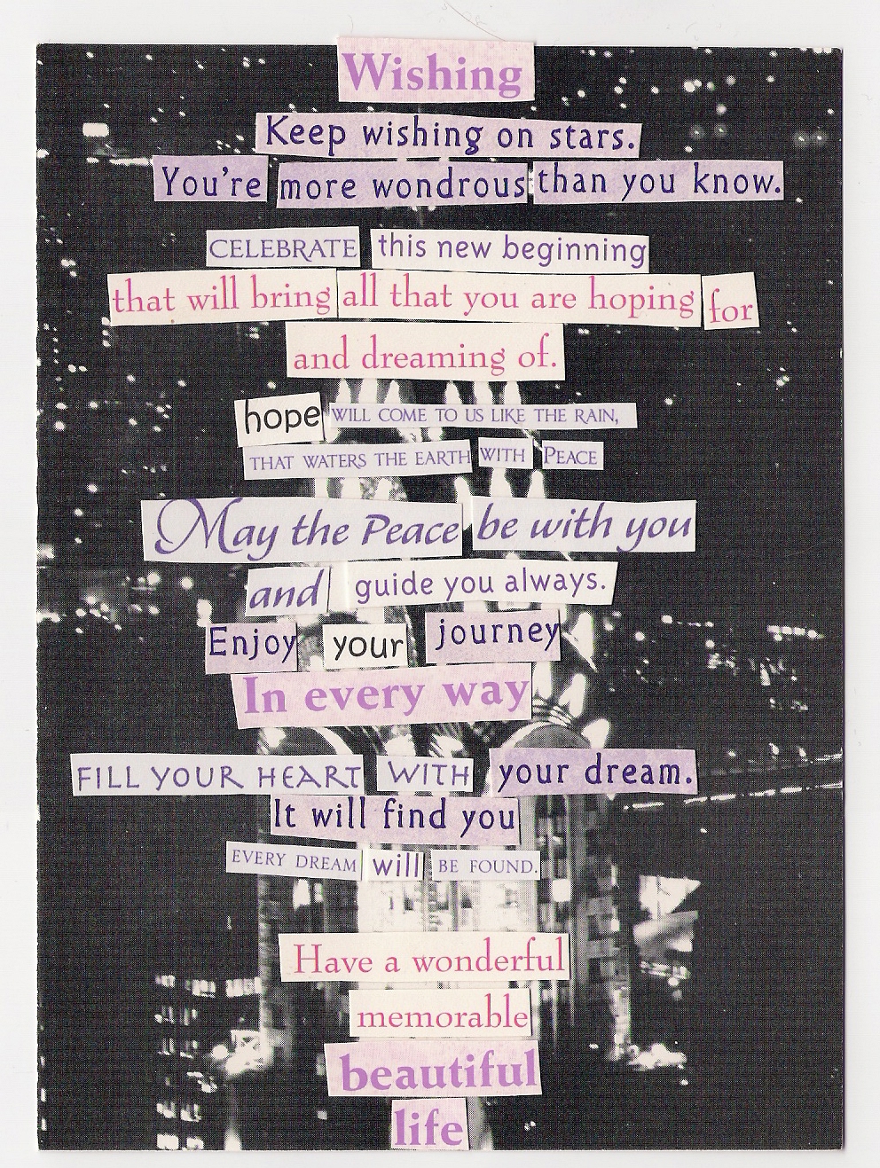 Collage Poetry: Wishing (Greeting Cards)