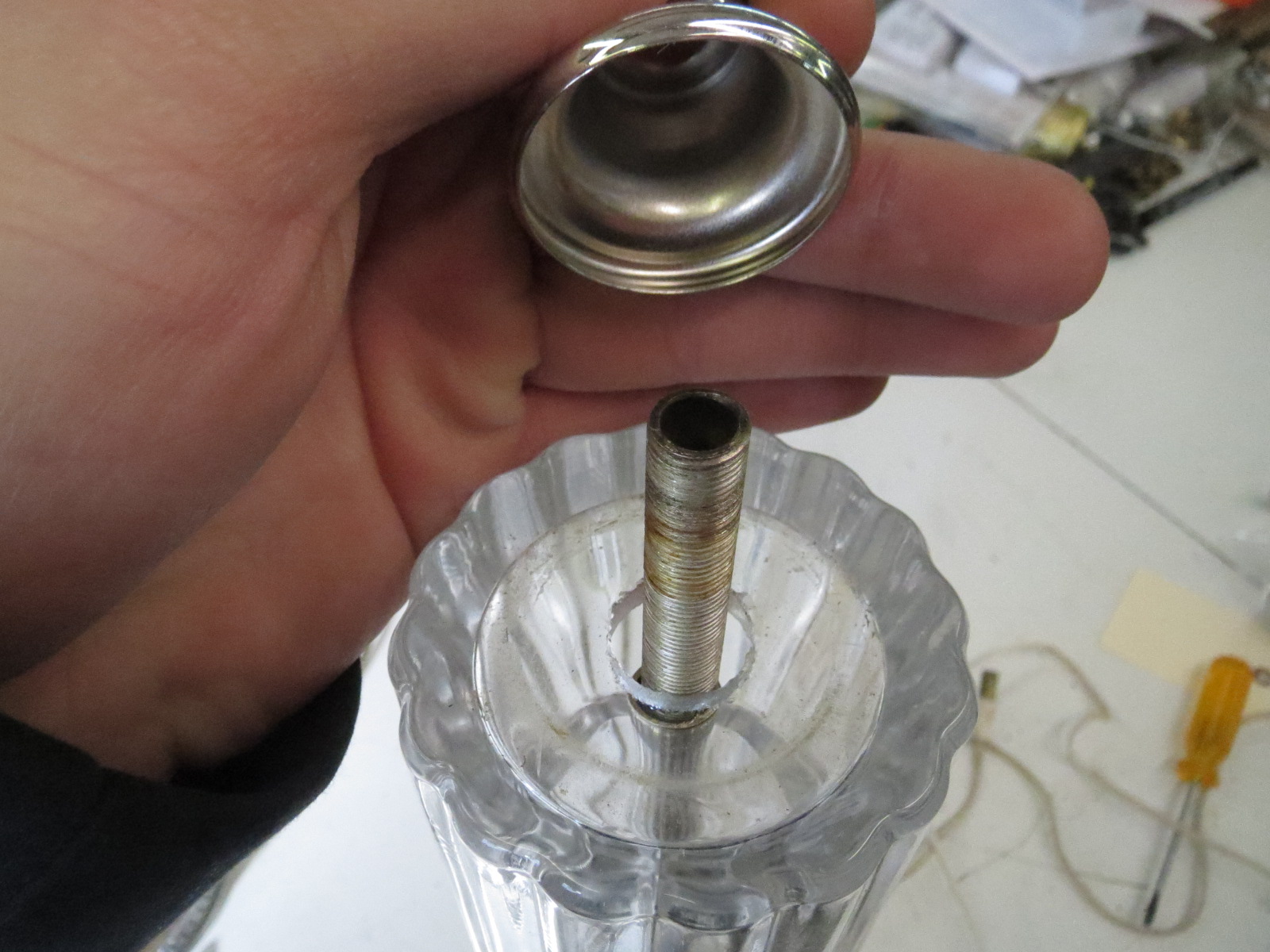 Lamp Parts and Repair | Lamp Doctor: Crystal Table Lamp with Mismatch ...