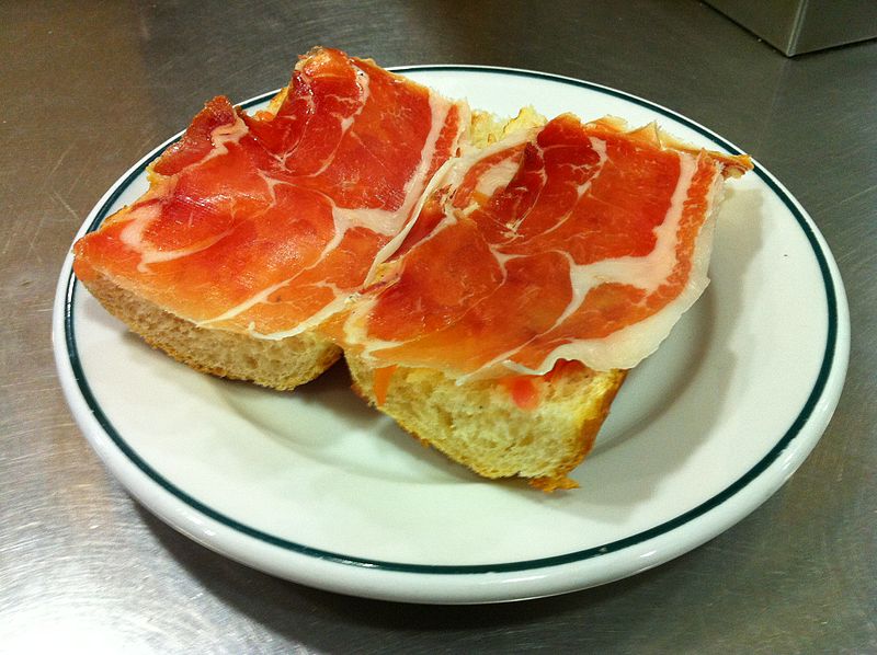 Recetas Españolas: Pan tumaca con jamon.
