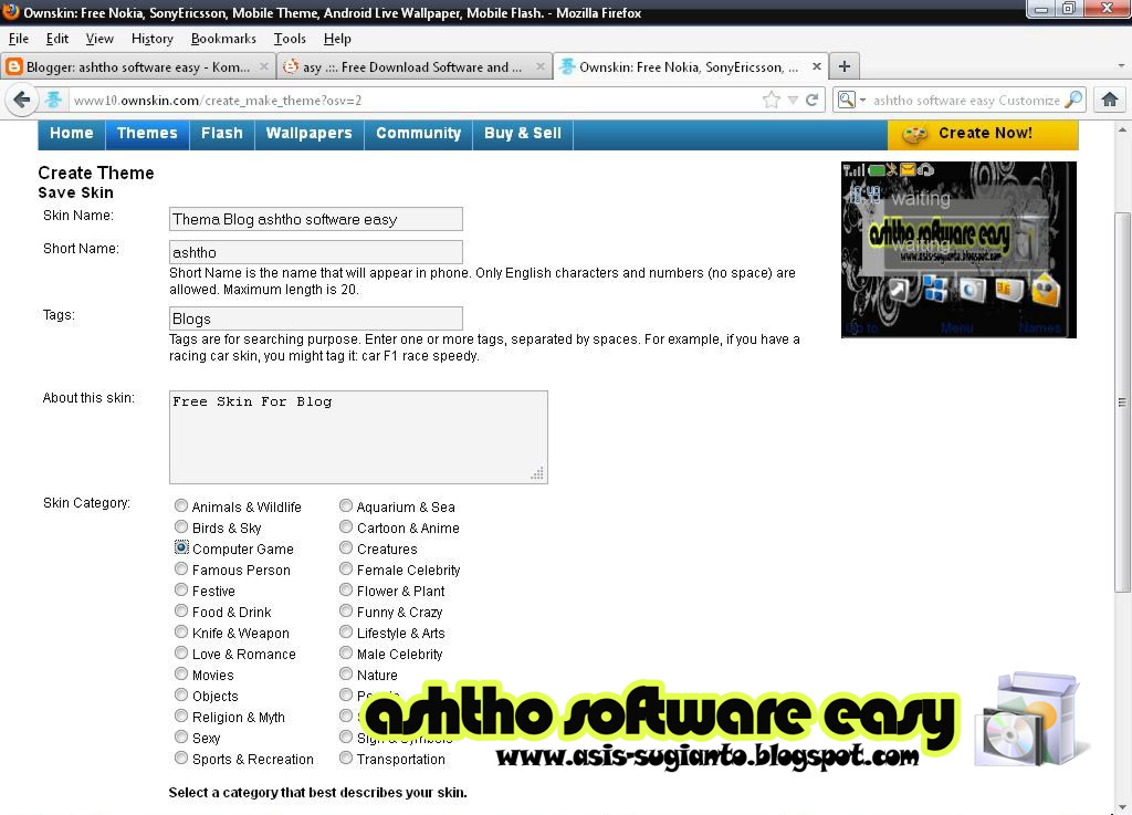 Membuat Thema HP secara online dan offline