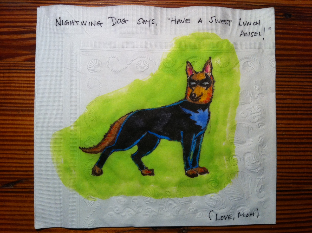 Daily Napkins: Nightwing Dog