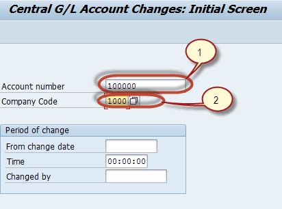 SAP FICO Central: How to Display Changes in G/L Account Master