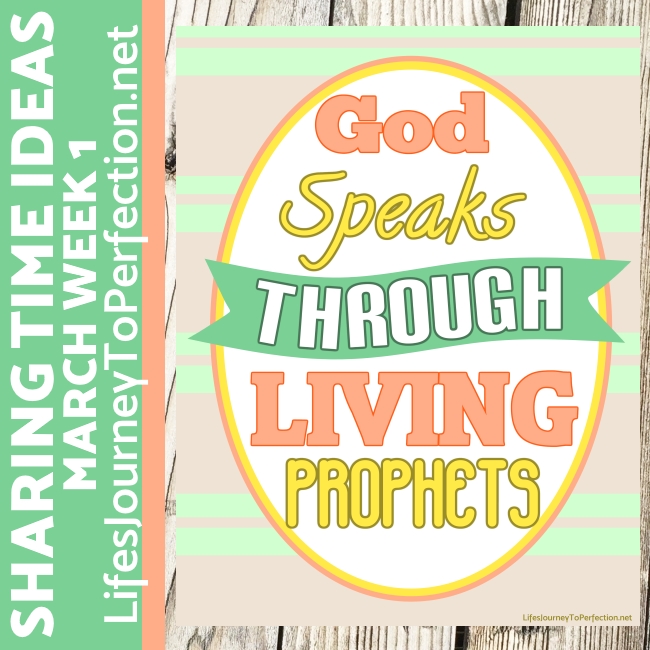 Life's Journey To Perfection: 2017 LDS Sharing Time Ideas for March ...