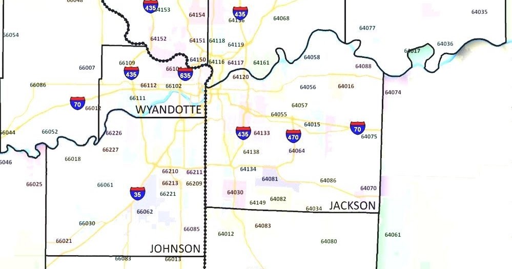 Zip Code Map Of Kansas City - Map