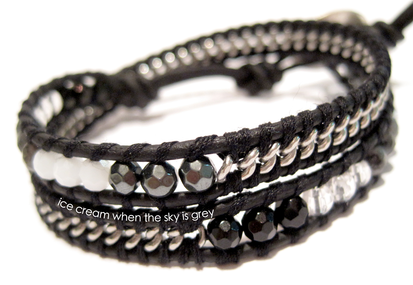 ice cream when the sky is grey: DIY Bracelet: Chain Mix 2 Wrap Leather ...
