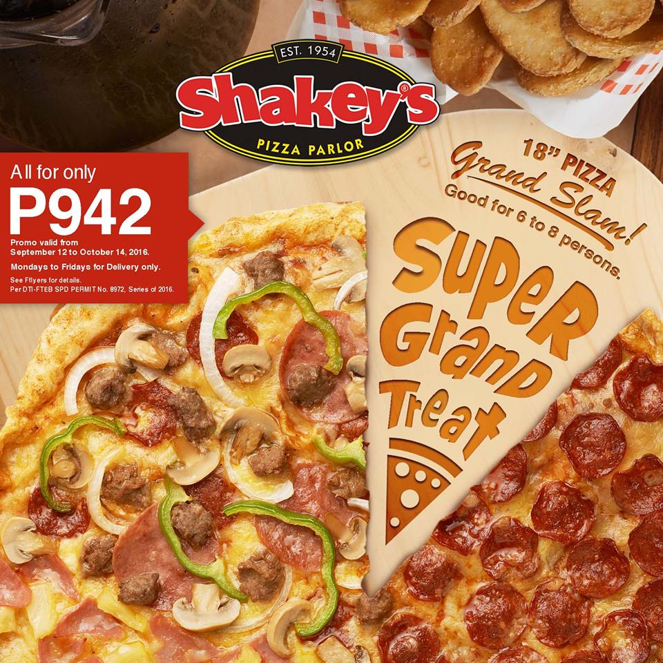 Manila Shopper: Shakey's Ultimate Delivery Blowout Promo: Sept-Oct 2016